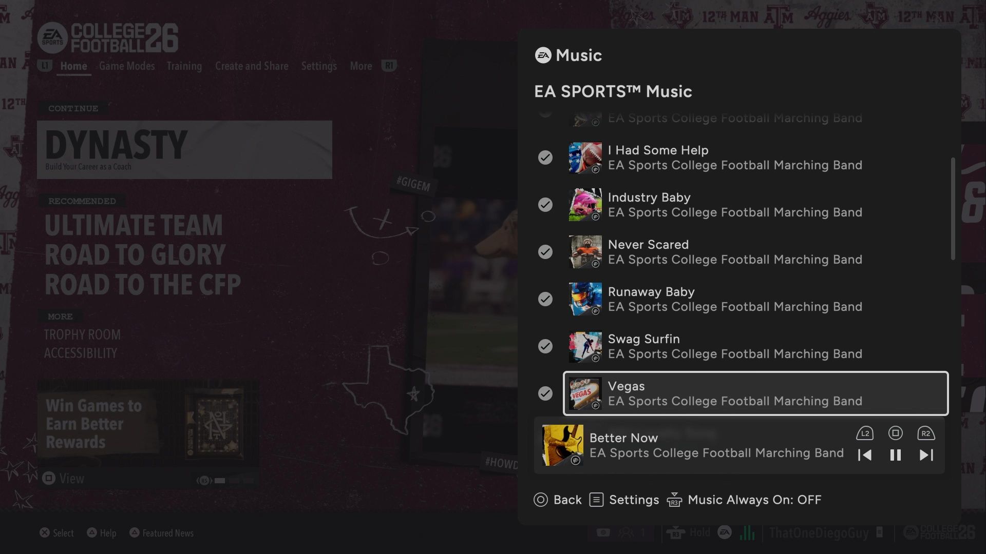 College Football 26: Soundtrack List and How to Change Music ...