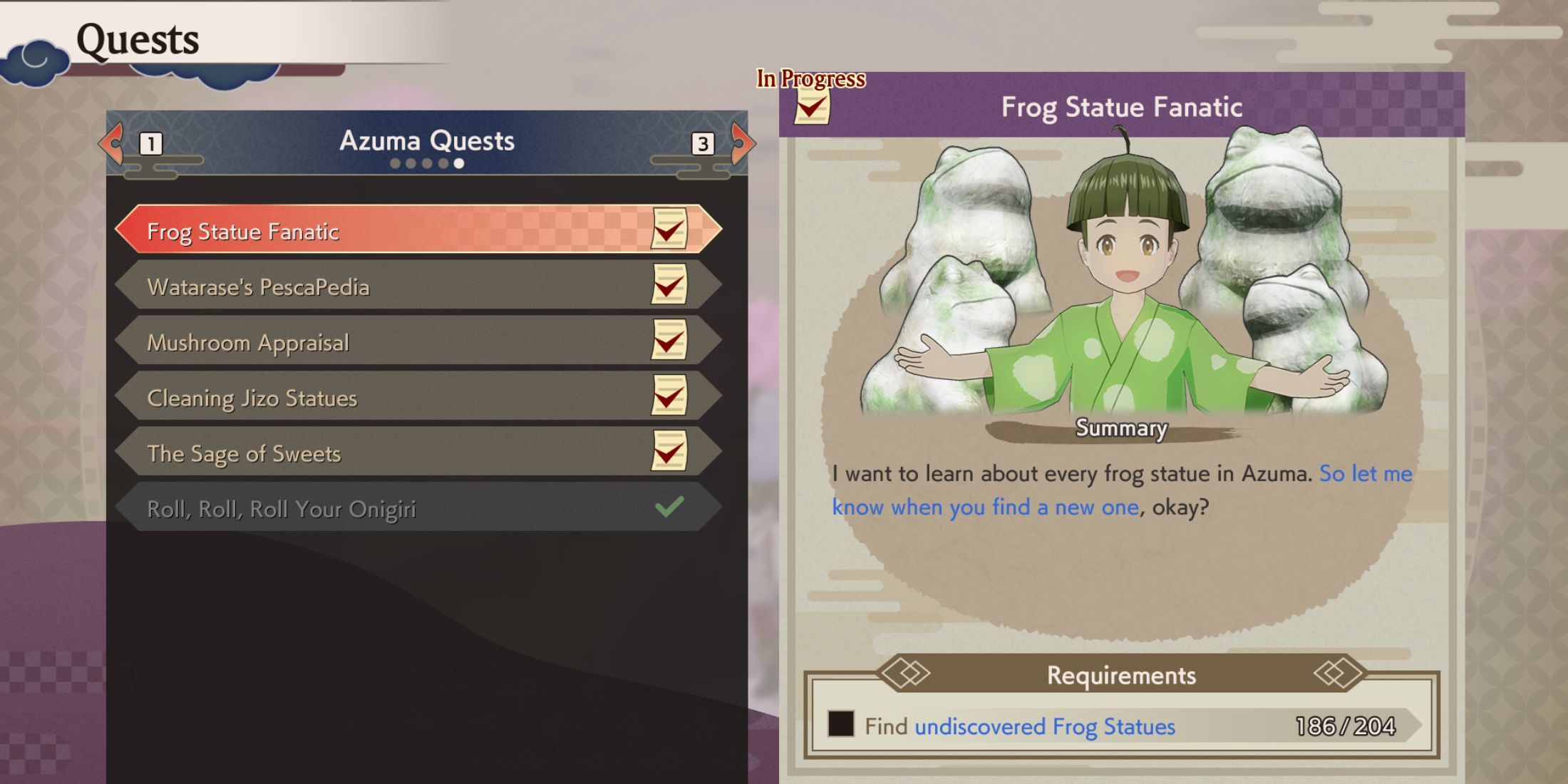 Frog Statue Locations & Rewards in Rune Factory: Guardians of Azuma