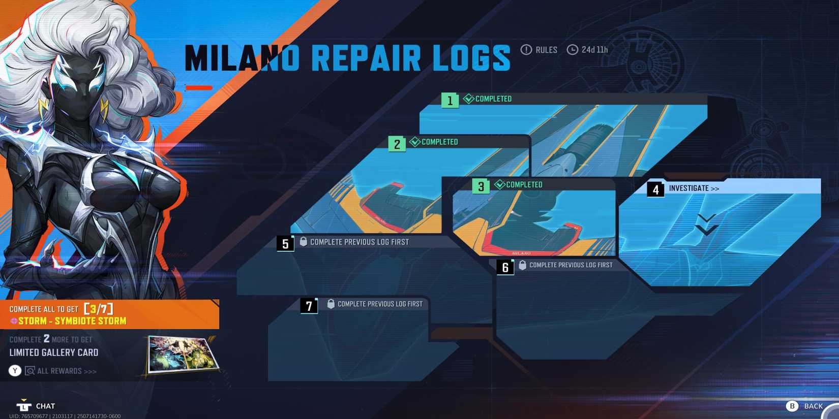Marvel Rivals: Milano Repair Log Complete Event Guide (Symbiote Storm Skin)