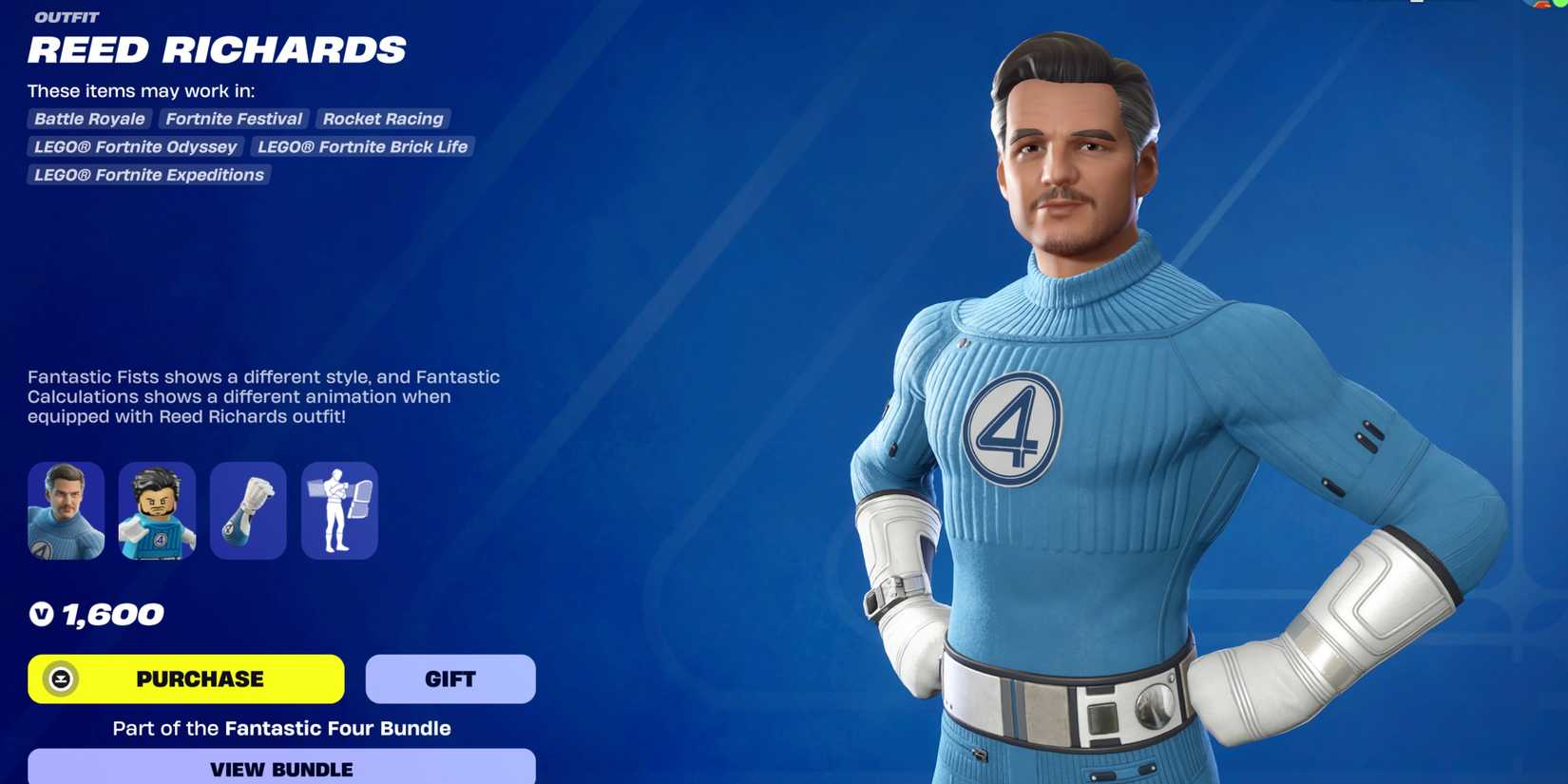 Fortnite x Fantastic Four Skins, Cosmetics & Prices Showcase