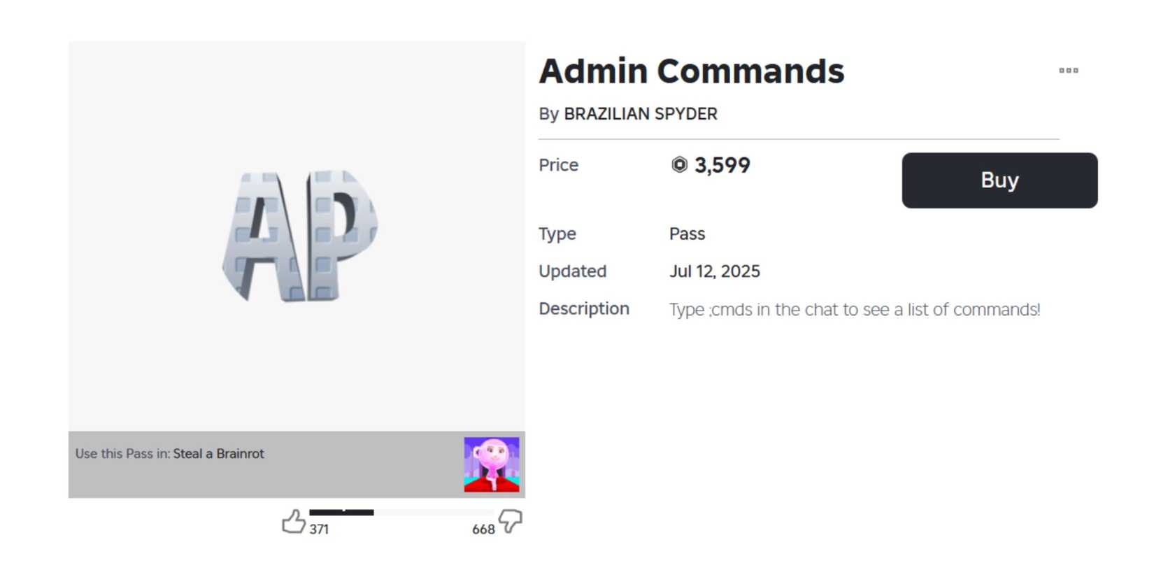 All Admin Console Commands And How To Use Them In Steal A Brainrot