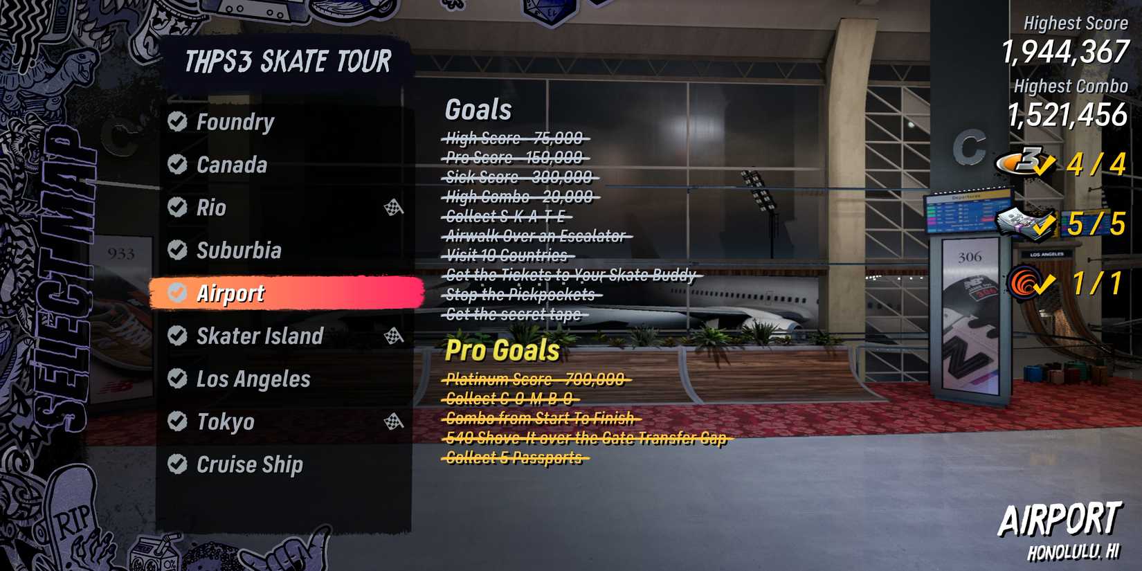 All THPS 3+4 Goals (Complete Mission List)