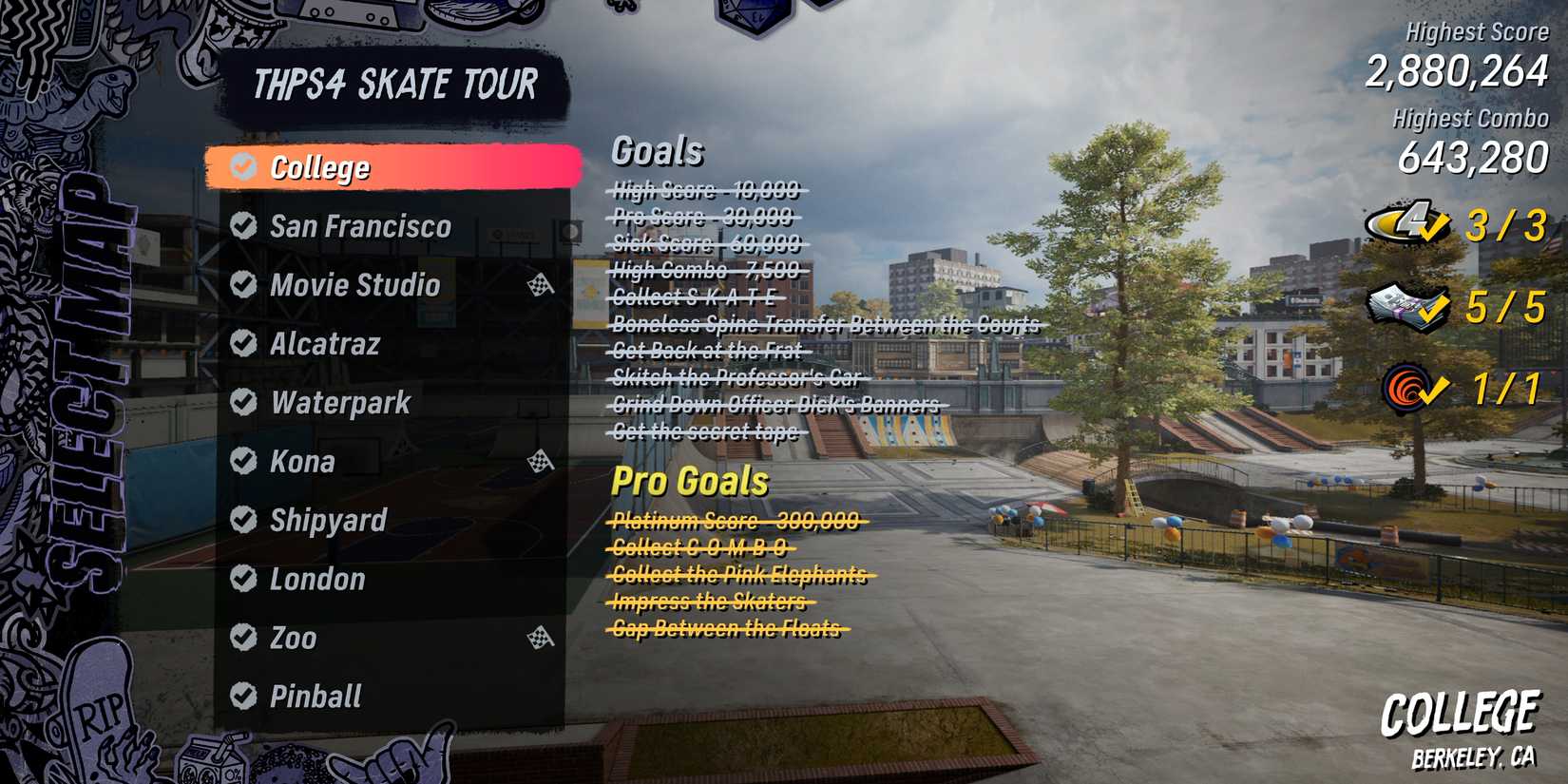 All THPS 3+4 Goals (Complete Mission List)