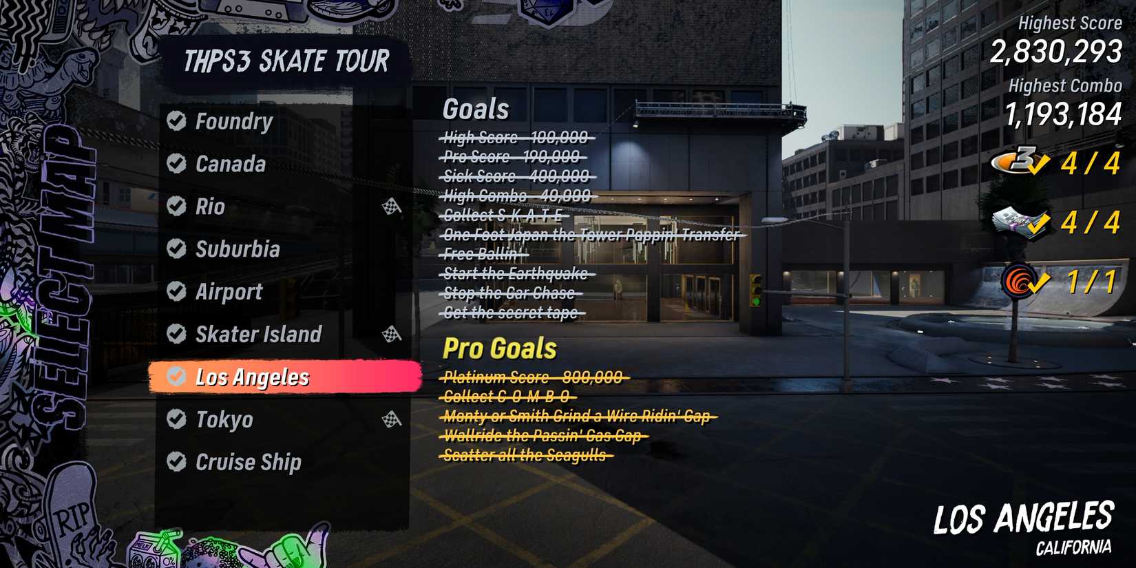 All THPS 3+4 Goals (Complete Mission List)