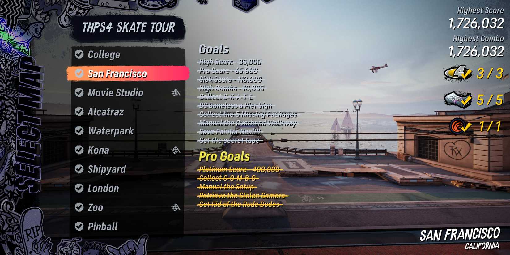 All THPS 3+4 Goals (Complete Mission List)