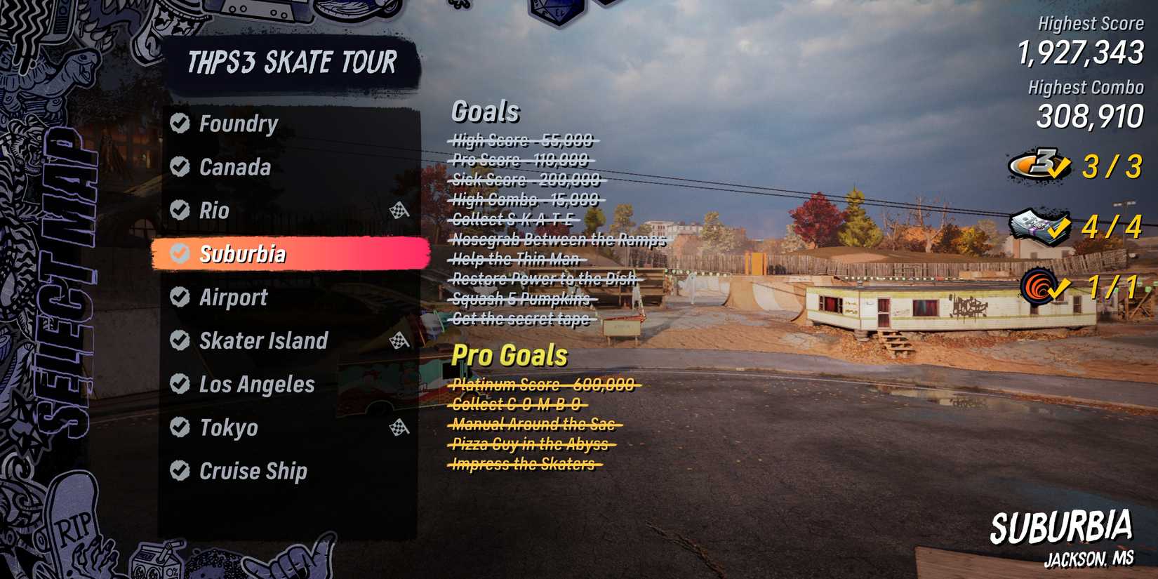 All THPS 3+4 Goals (Complete Mission List)