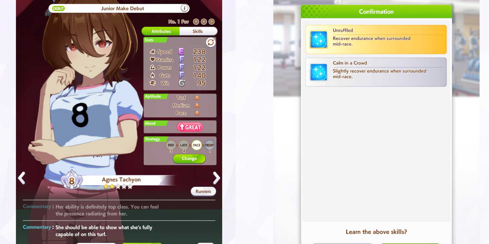 Agnes Tachyon Build and Stats Guide in Umamusume: Pretty Derby