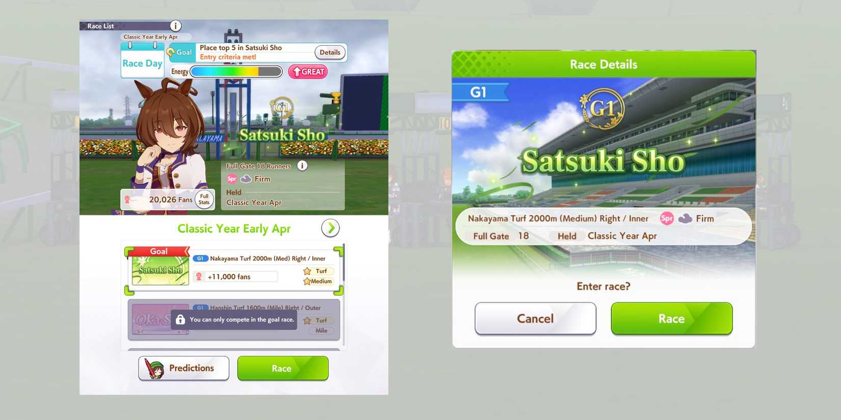 Umamusume Pretty Derby - Satsuki Sho Race Guide