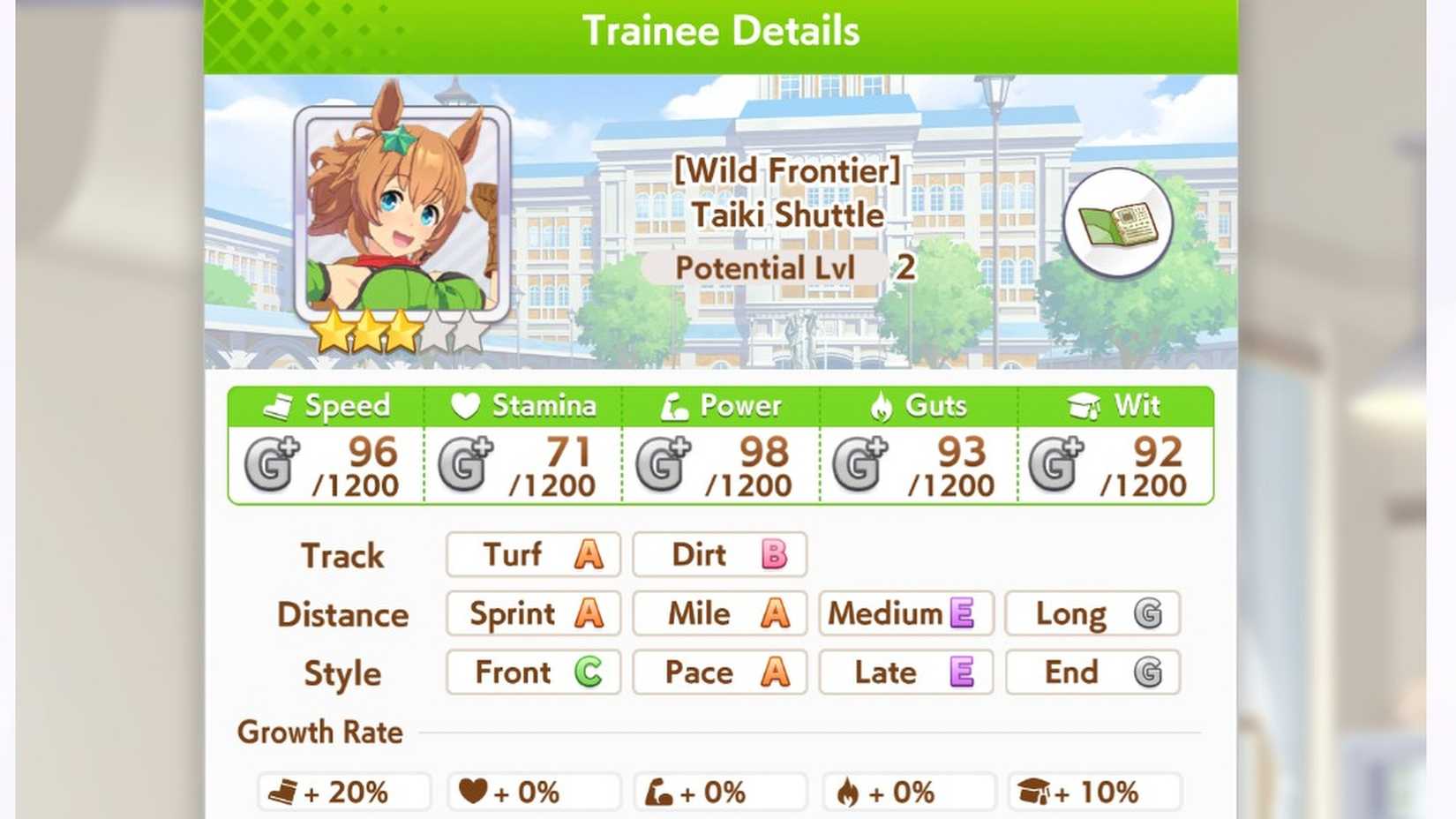 Umamusume Pretty Derby - Taiki Shuttle Build and Stats Guide