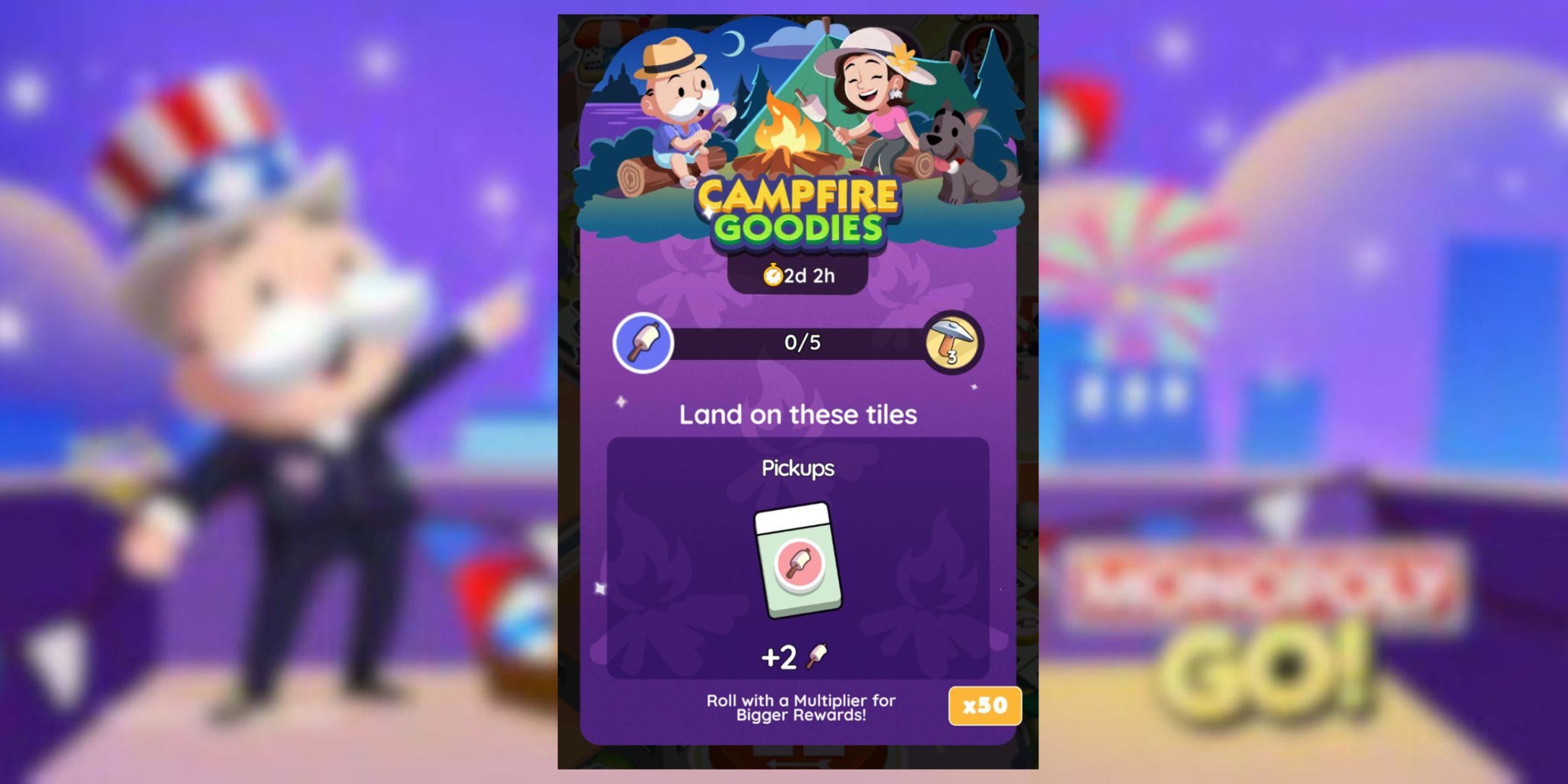 Monopoly GO: Campfire Goodies Rewards and Milestones