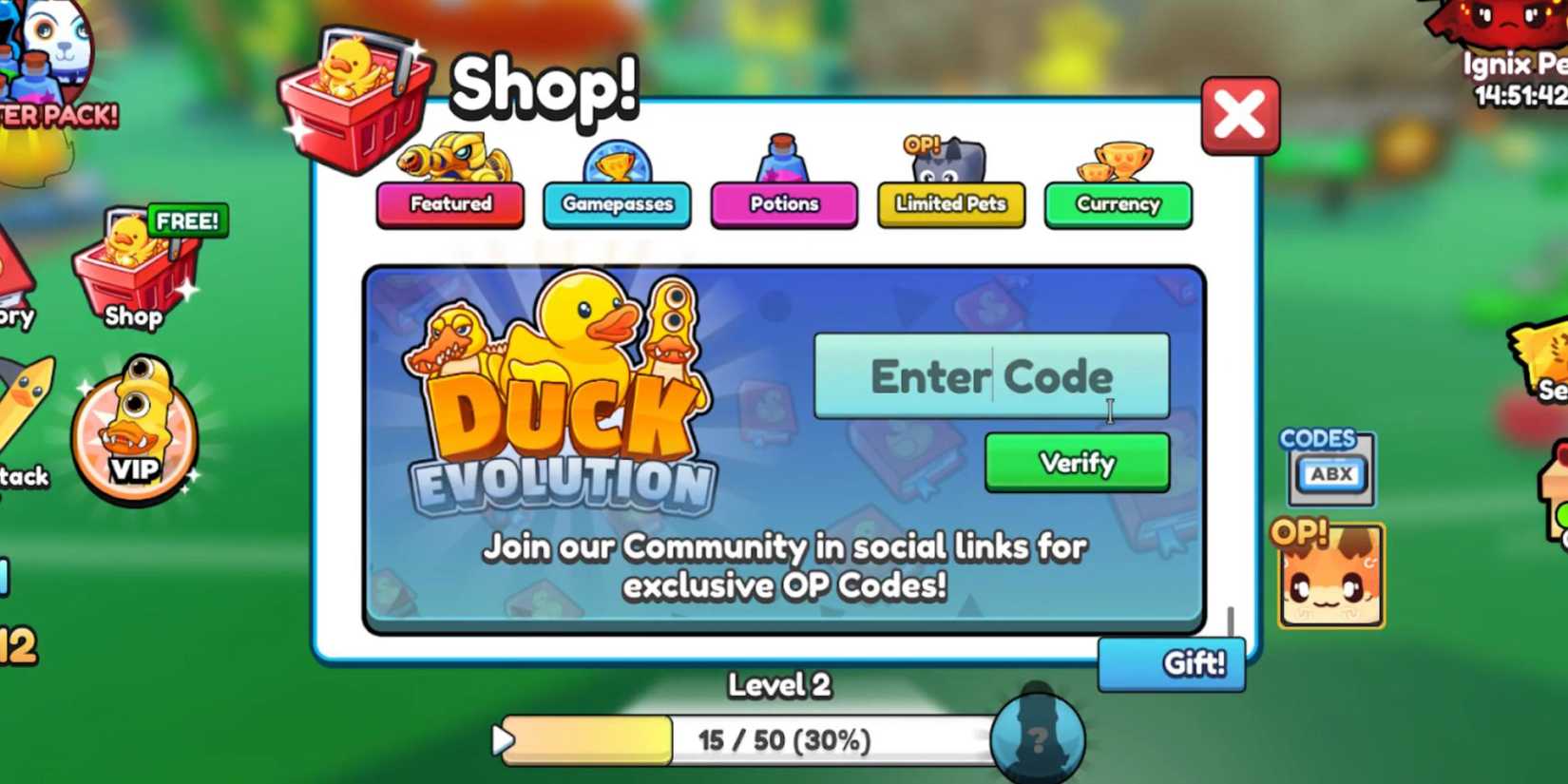 Roblox Duck Evolution Codes