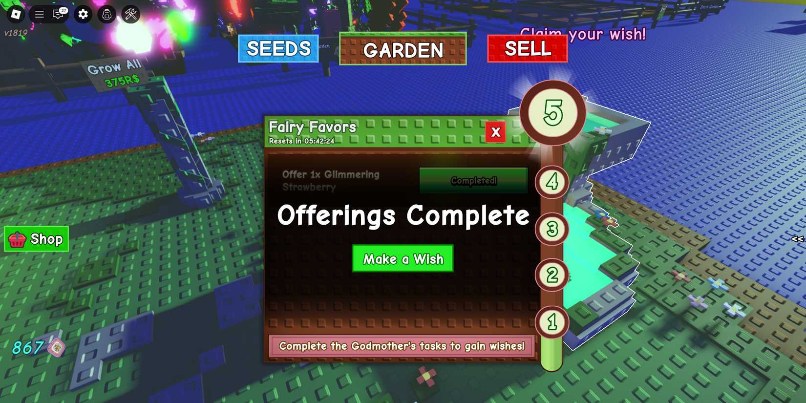 All Grow a Garden Fairy Event Tasks and Rewards