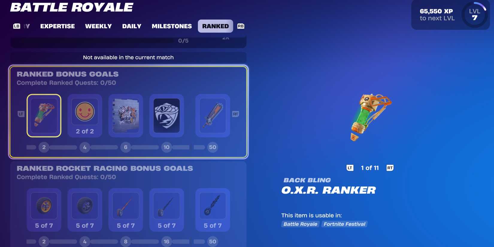 Fortnite: Chapter 6 Season 4 Ranked Quests & Rewards