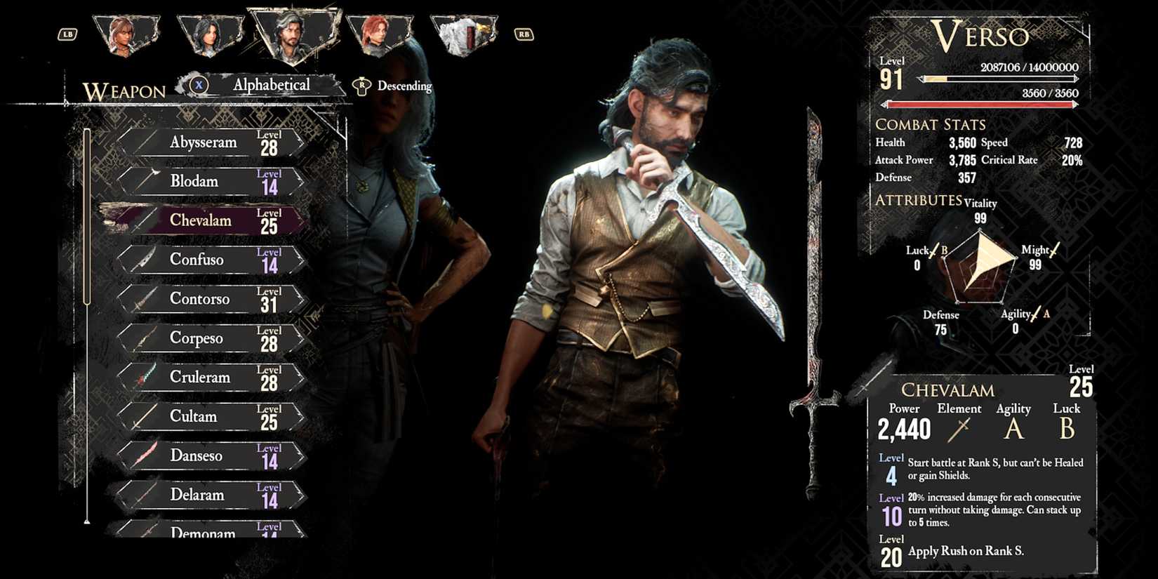 Best Verso Weapons In Clair Obscur Expedition 33