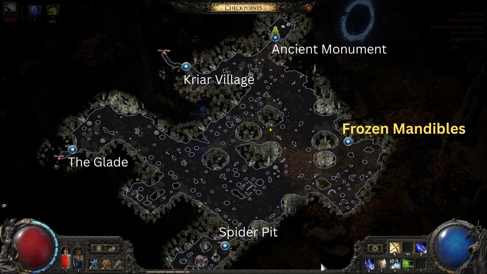 Path of Exile 2: Frozen Mandibles Spawn Location