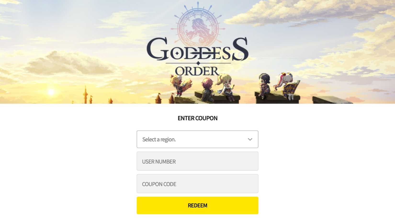 Goddess Order Codes