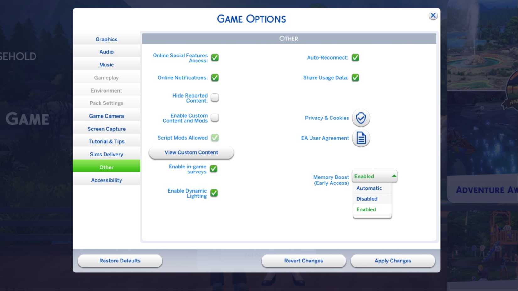 How to Enable Memory Boost in The Sims 4