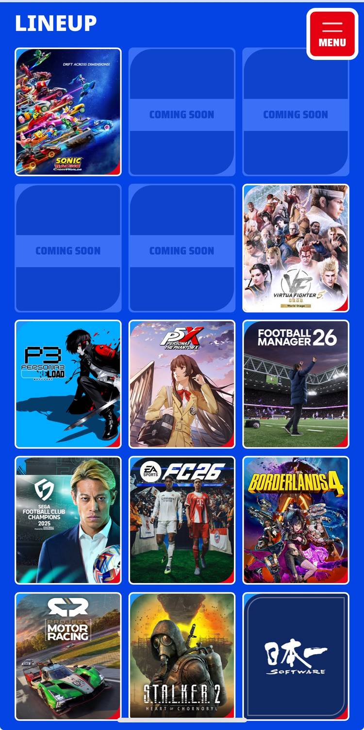 Sega Reveals Tokyo Game Show Lineup and Teases 4 Mystery Games