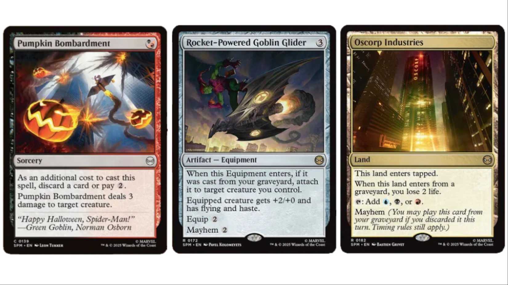 Magic: The Gathering Reveals Spider-Man Green Goblin Cards