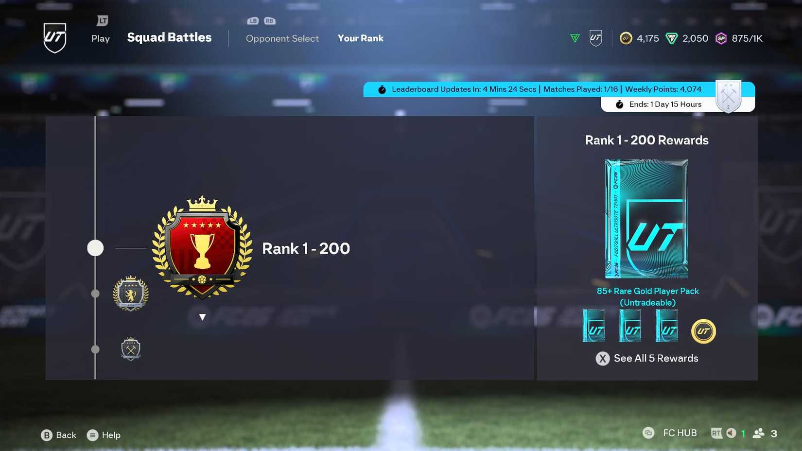 EA FC 26 Ultimate Team Rivals, Champs & Squad Battle Rewards Release Times
