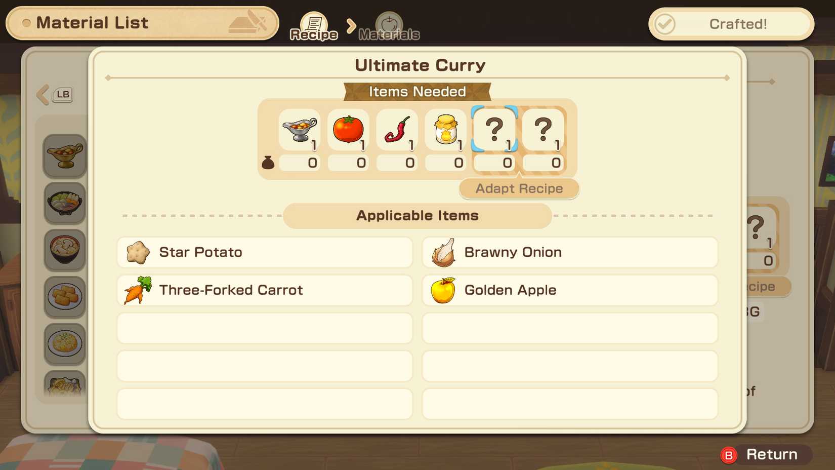 All Recipes & How To Get Them In SoS Grand Bazaar - Story of Seasons