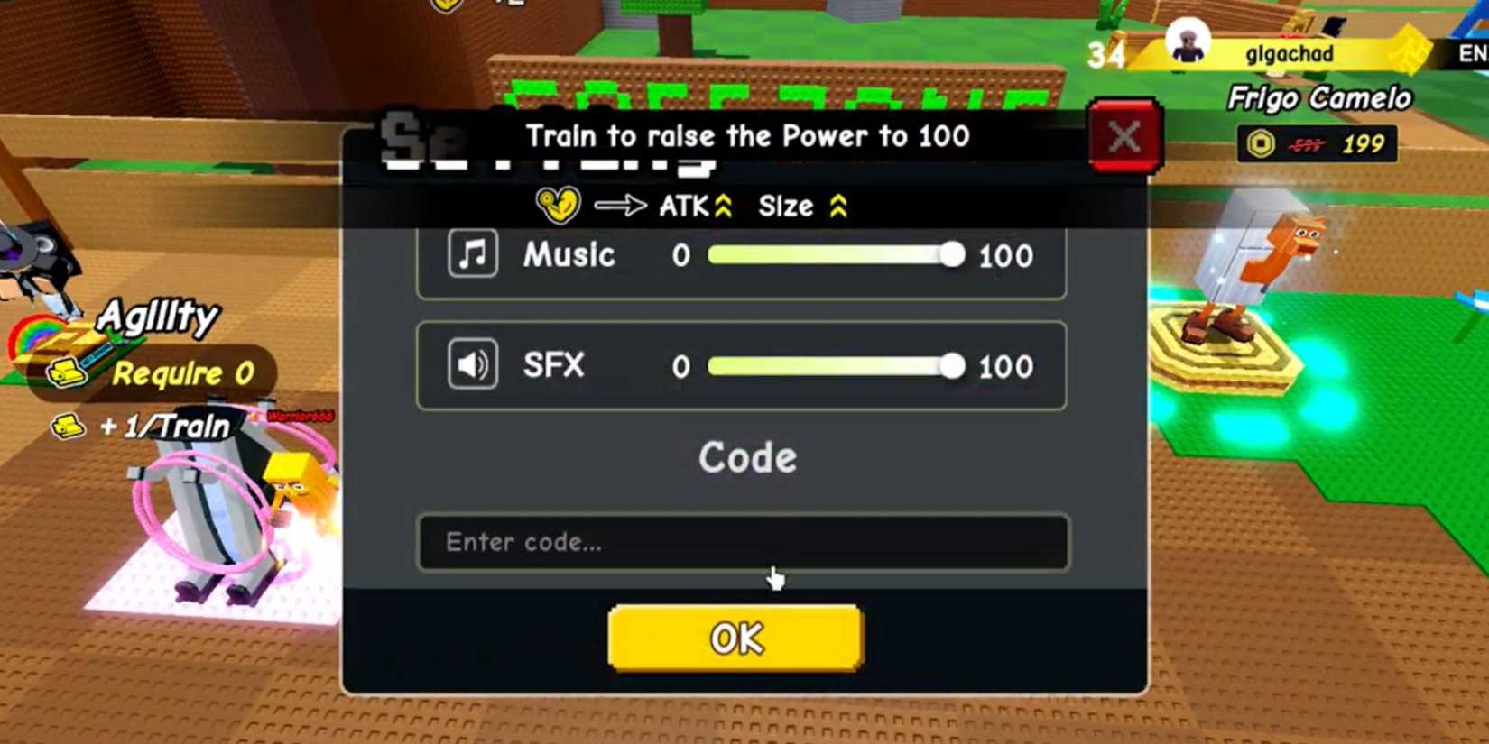 Roblox Train Brainrot to Fight Codes