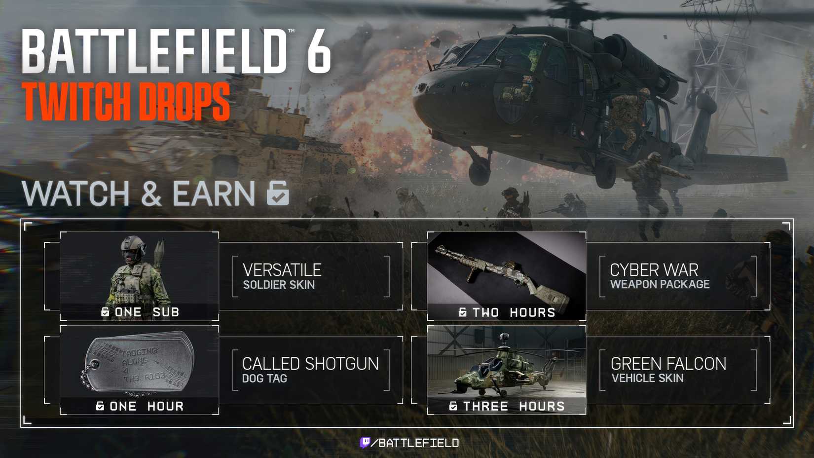 Battlefield 6 Launch Week Twitch Drops Revealed