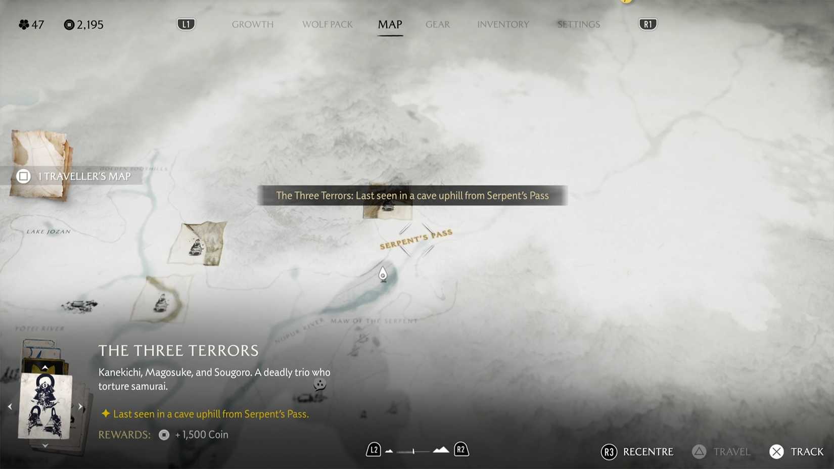 The Three Terrors Location In Ghost of Yotei