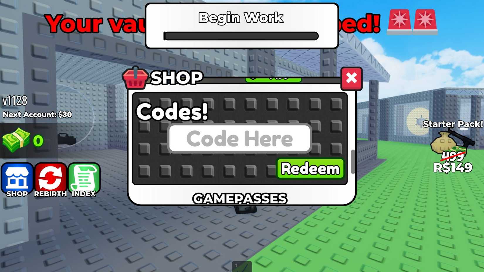 Roblox Rob a Bank Codes
