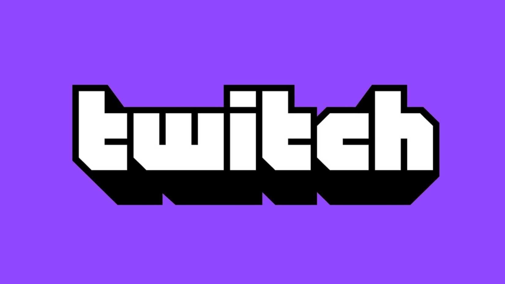 Twitch logo bold outline purple background