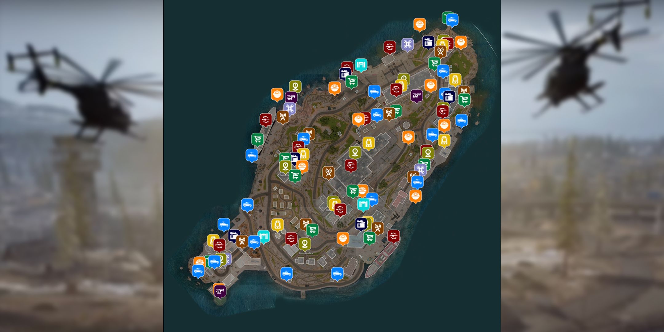 Call Of Duty Warzone: Rebirth Island Interactive Map
