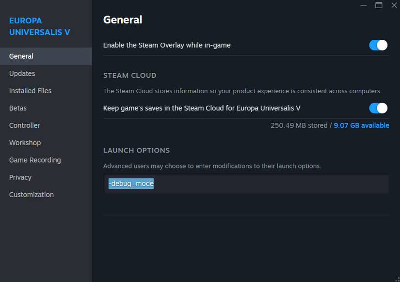 Europa Universalis 5 Cheat Console Commands
