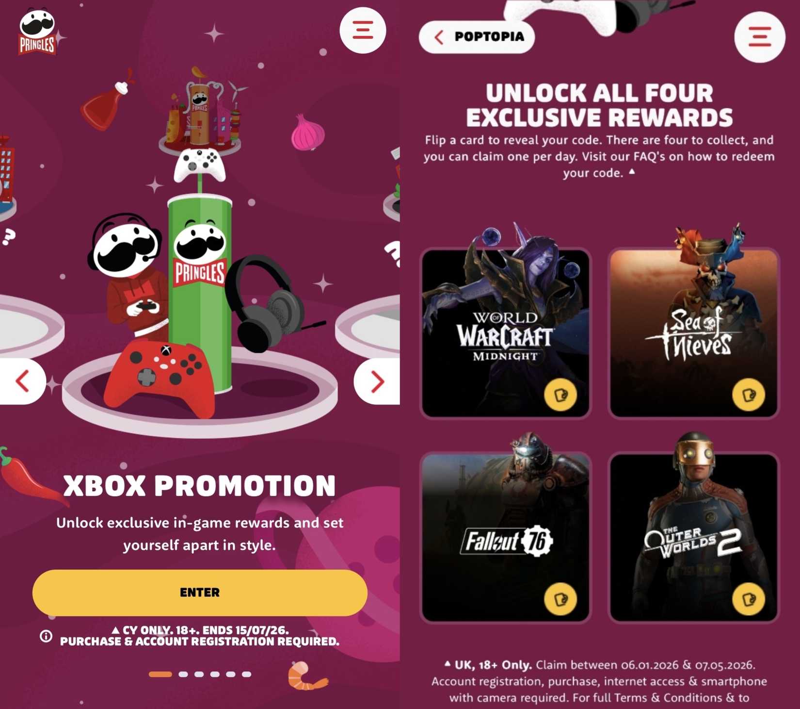 Pringles Begins Promo With World of Warcraft, Sea of Thieves, Fallout ...