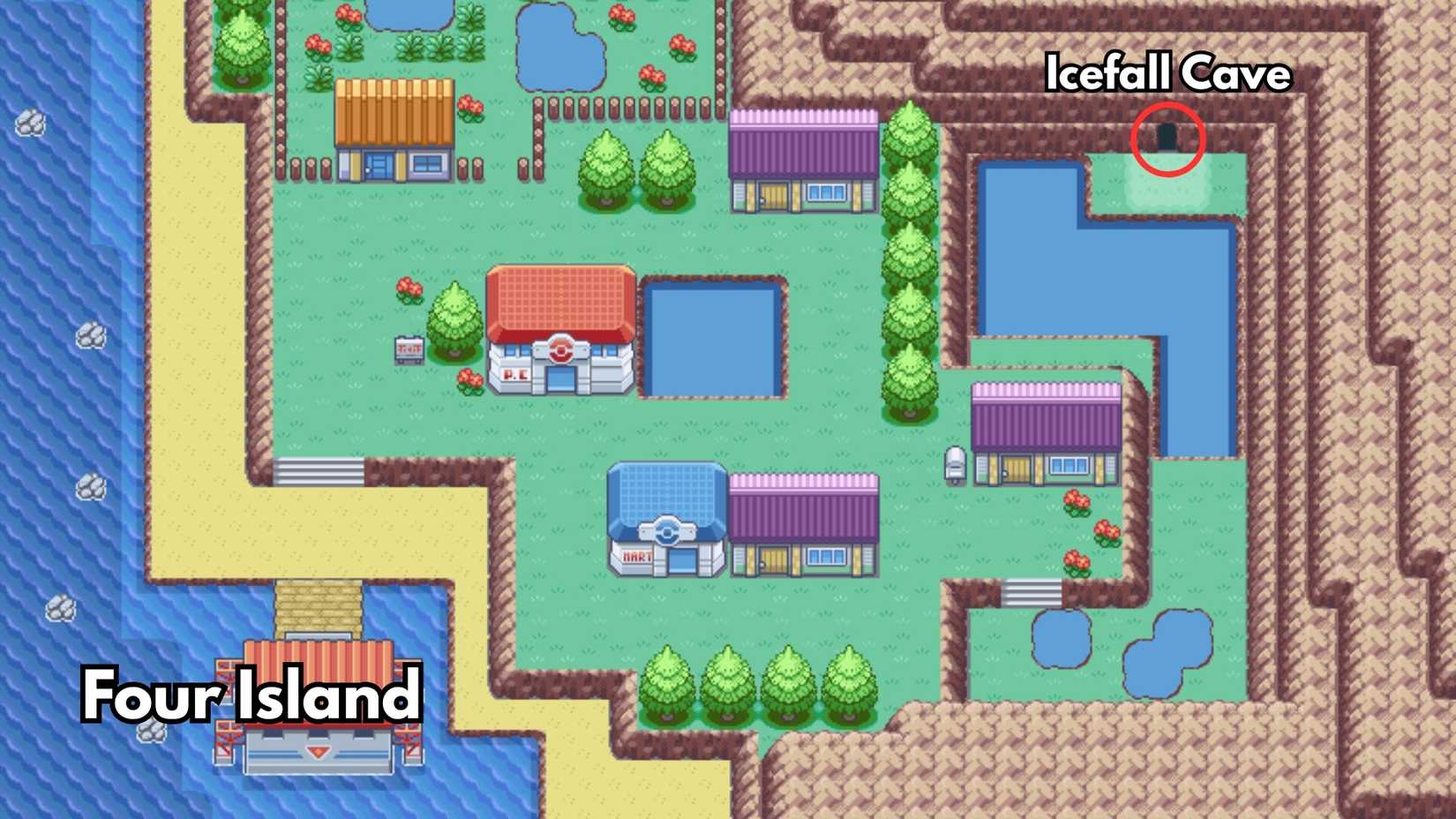 HM07 Waterfall Location in Pokemon FireRed & LeafGreen