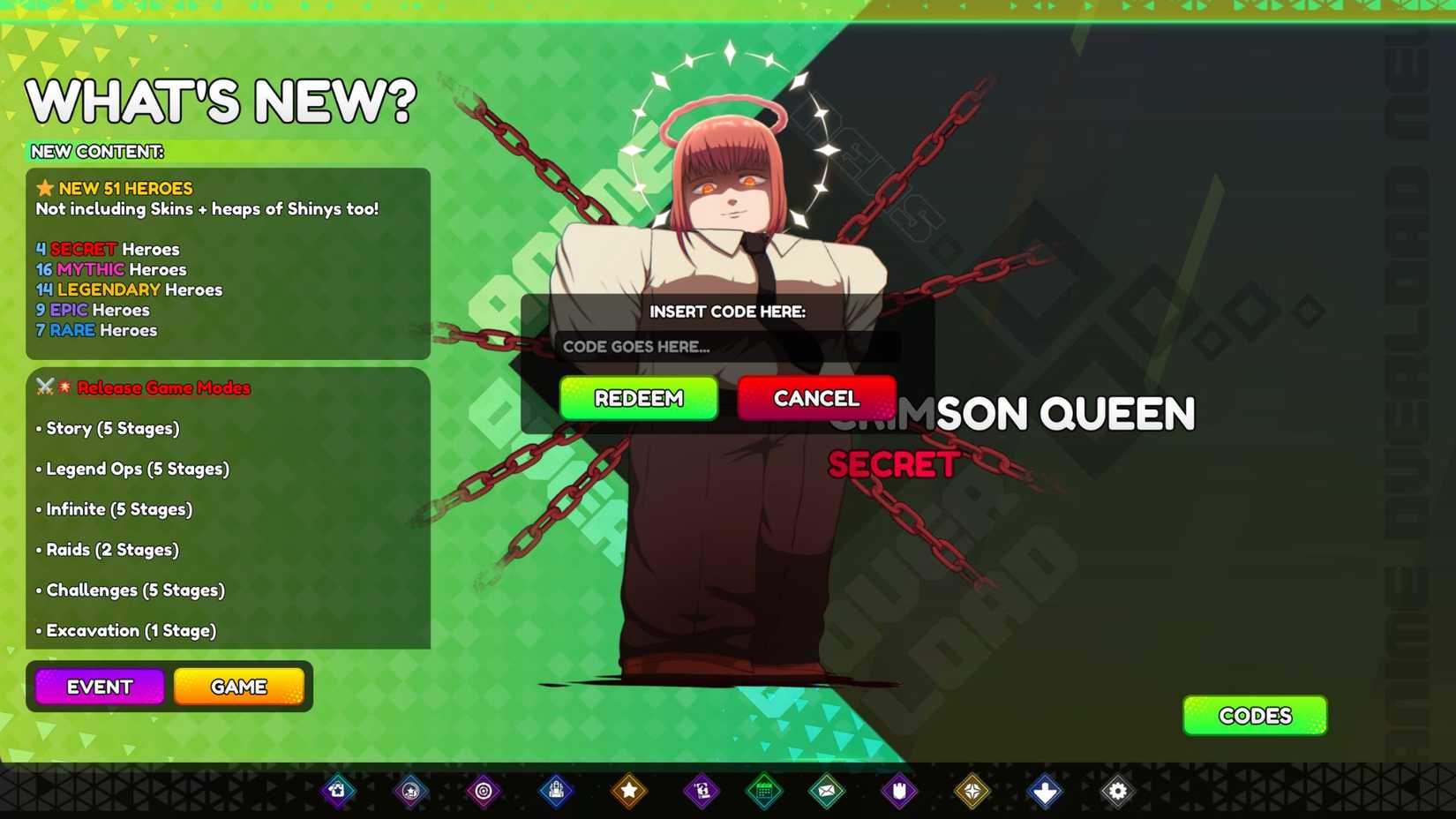 Roblox Anime Overload Codes