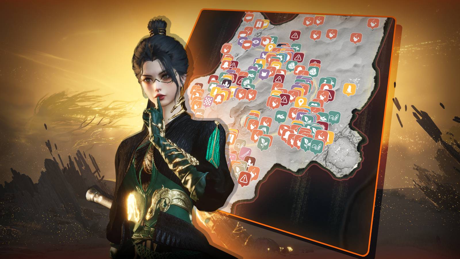 Where Winds Meet - Hexi Interactive Map