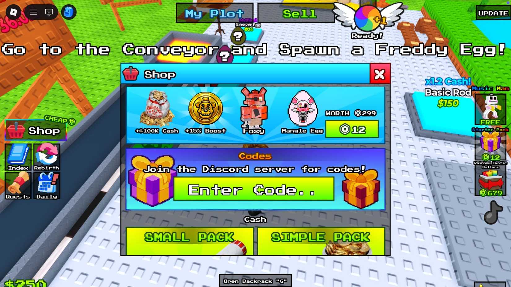 Roblox My Fishing FNAF Codes