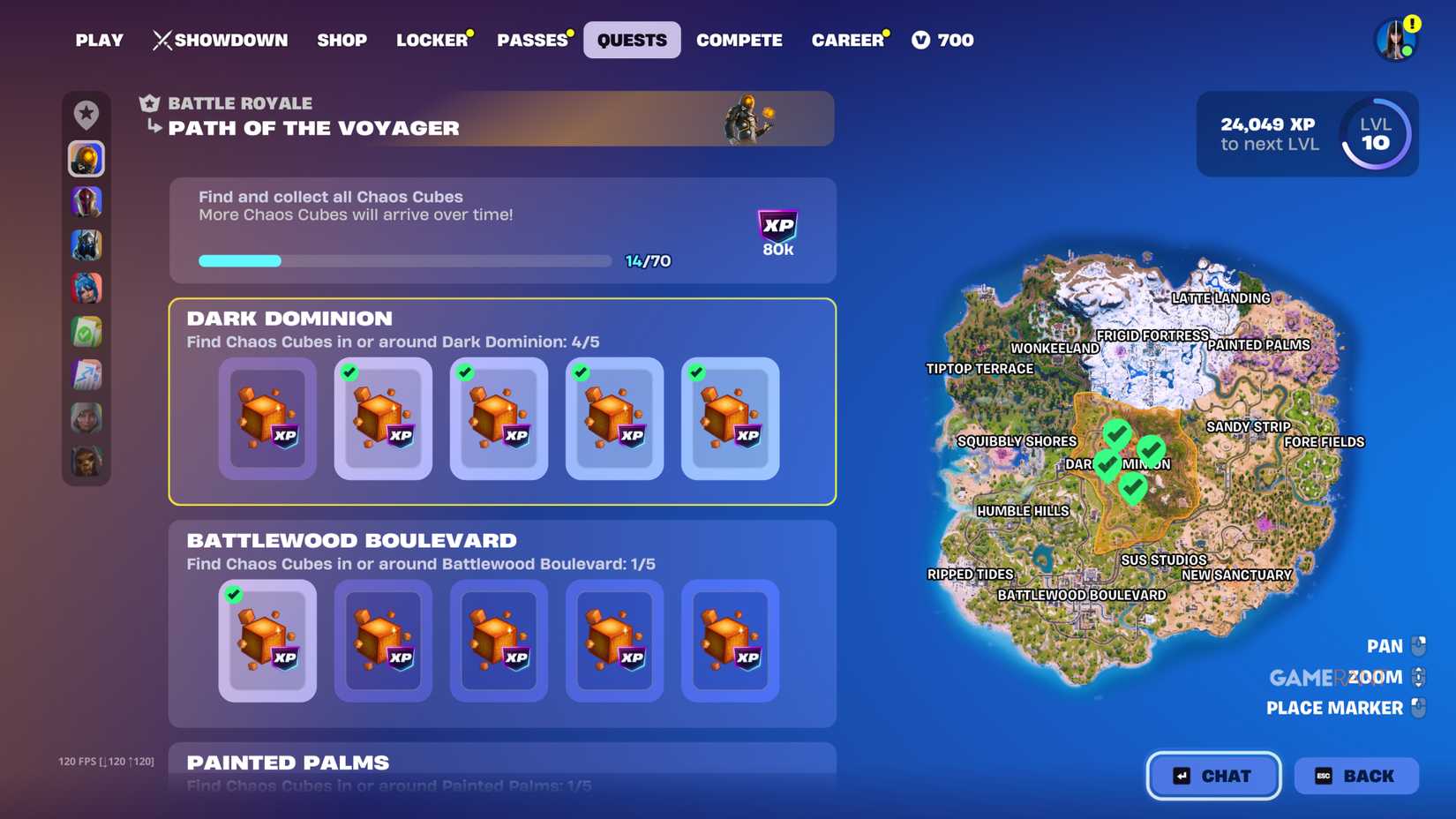 All Chaos Cube Locations in Fortnite Showdown
