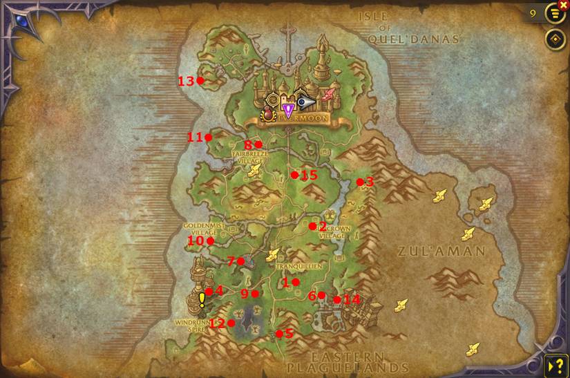 All Eversong Woods Rare Mob Locations in WoW Midnight (A Bloody Song)