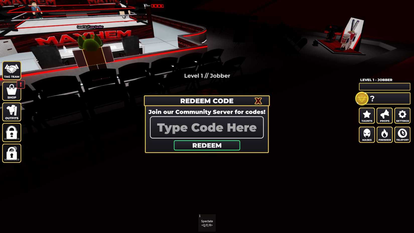 Roblox Wrestle Codes