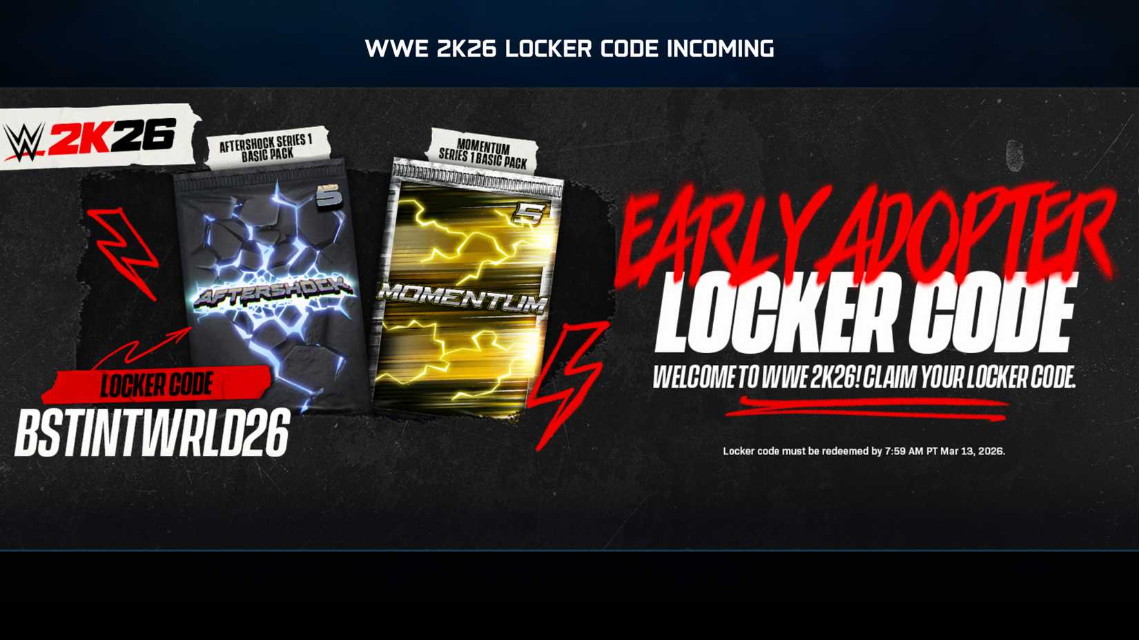WWE 2K26 Locker Codes