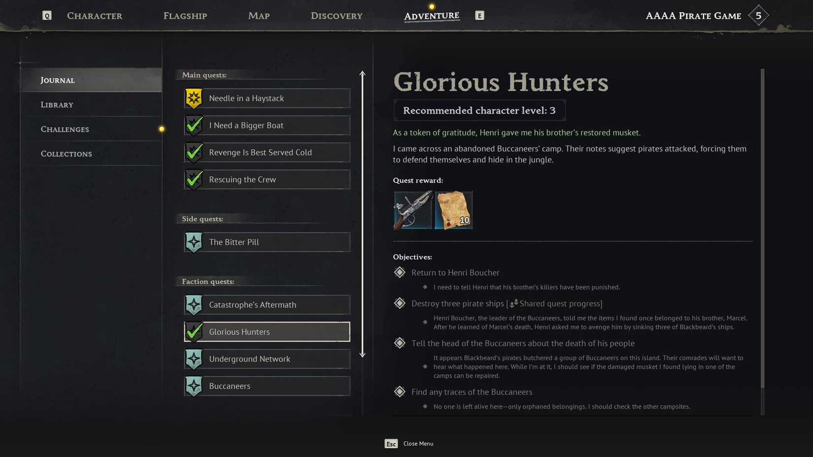 Windrose Glorious Hunters Quest Guide (Broken Musket)