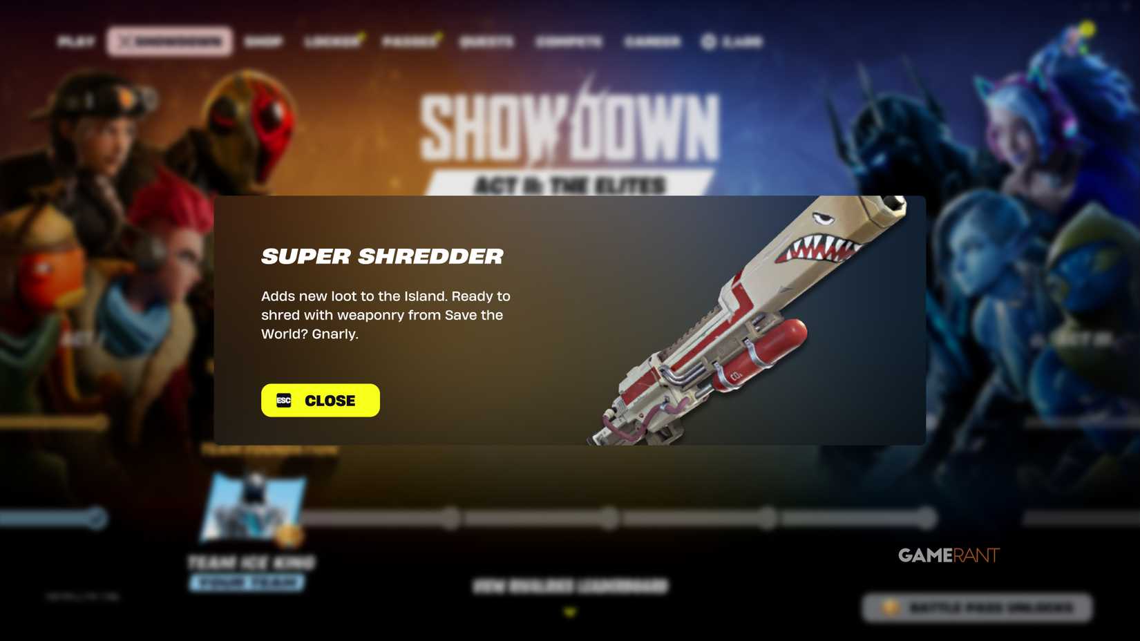 How to Unlock the Super Shredder in Fortnite Showdown