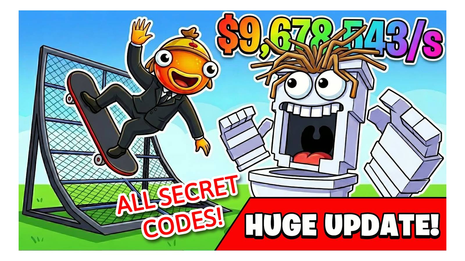 All Skate For Brainrots Codes in Fortnite