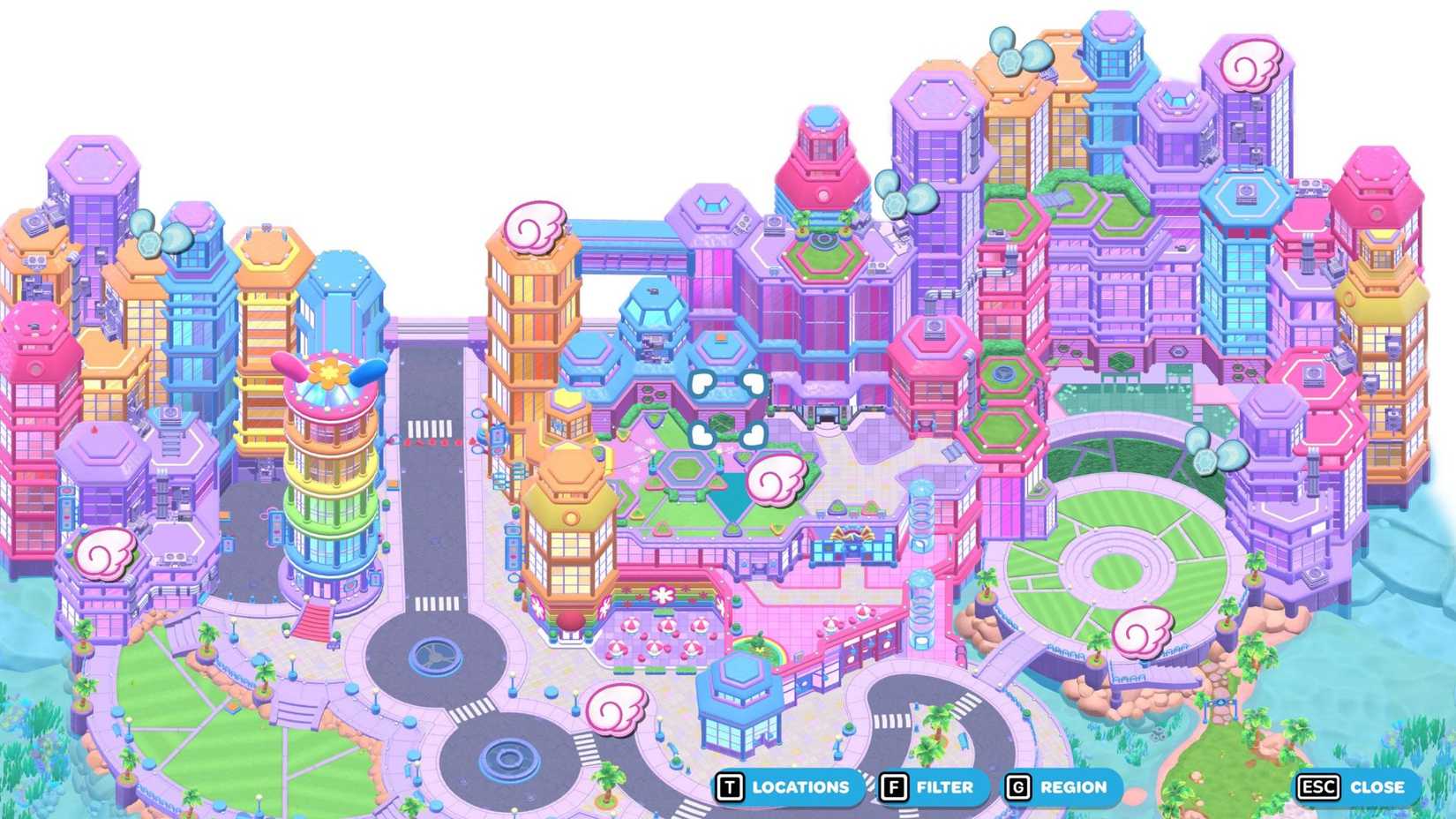 All City Town Fast Travel Locations in Hello Kitty Island Adventure