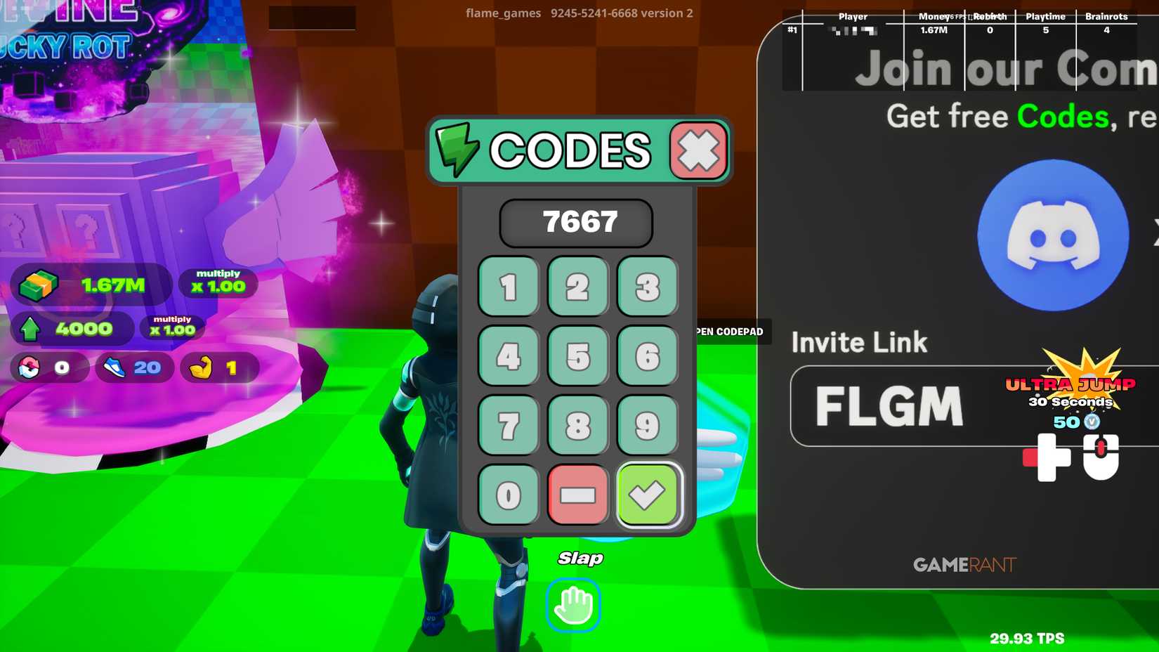 All Skate For Brainrots Codes in Fortnite