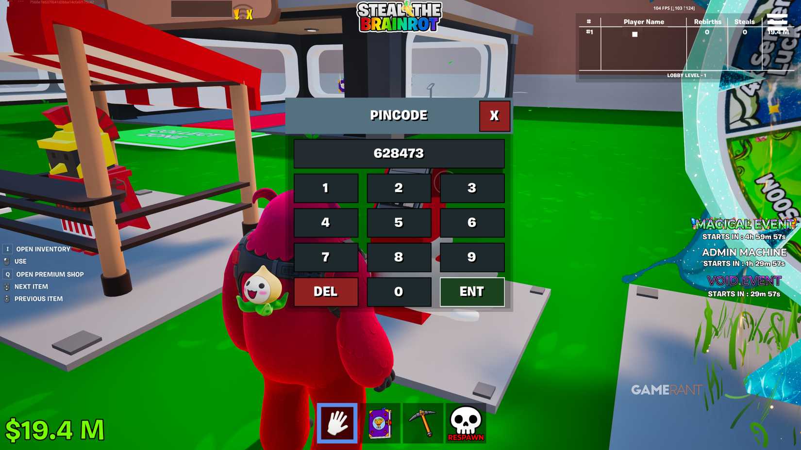Fortnite Steal the Brainrot Codes (& Admin Abuse Event)