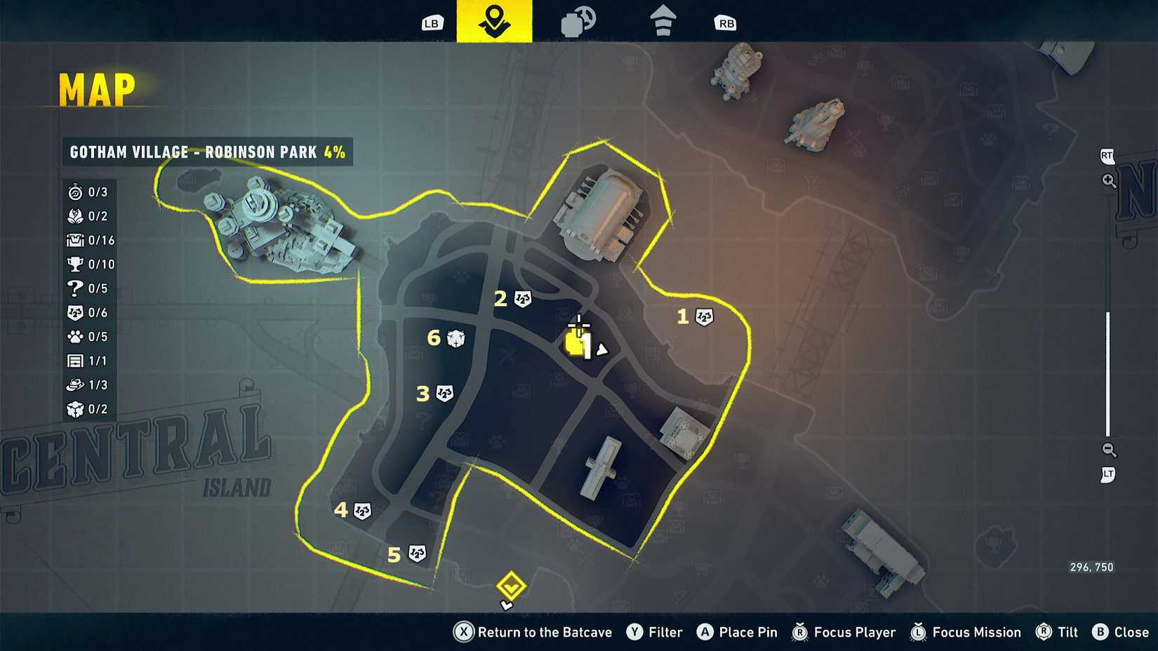 Gotham Village Robinson Park Cluemaster Puzzle Locations & Solutions