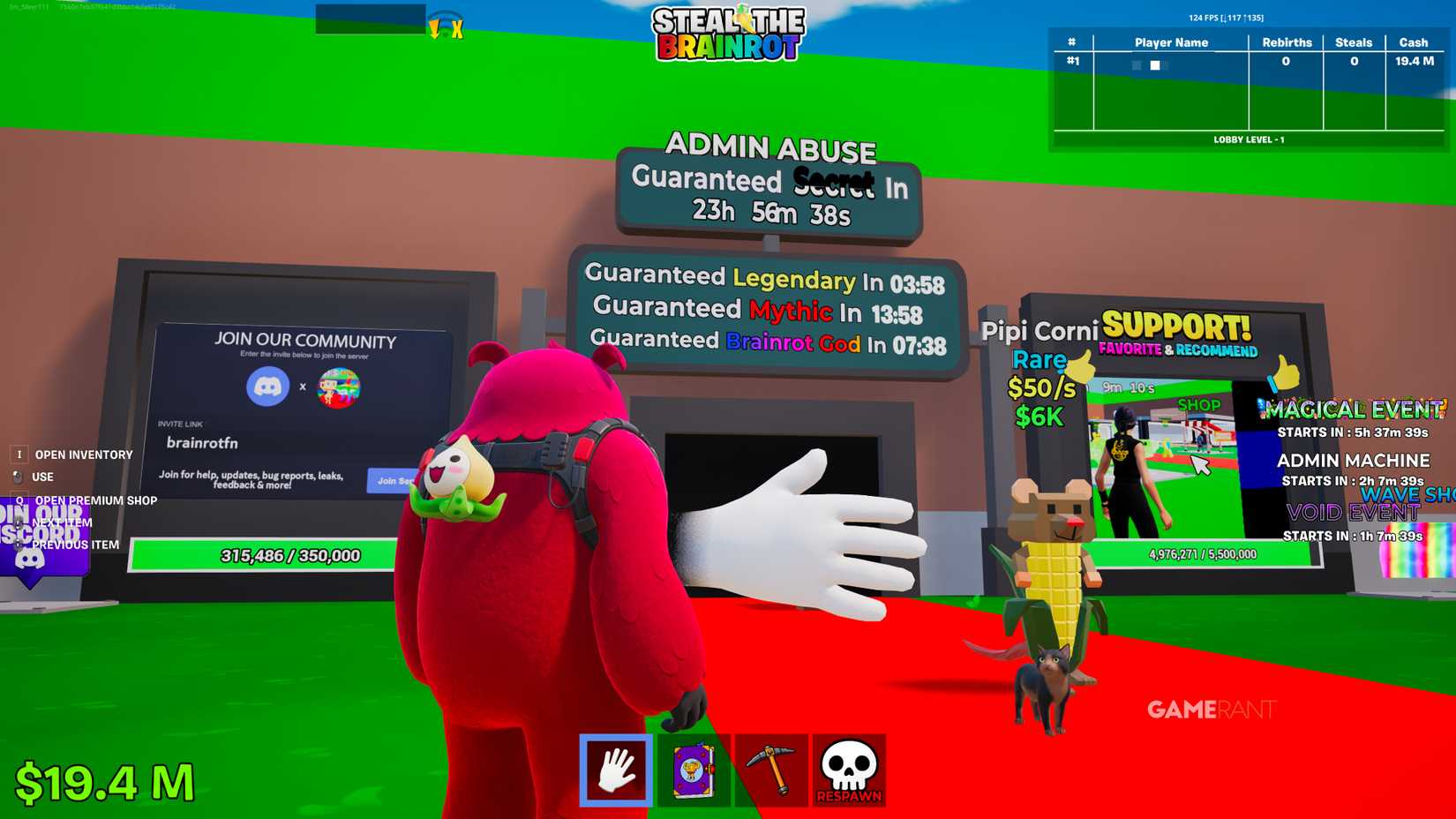 Fortnite Steal the Brainrot Codes (& Admin Abuse Event)