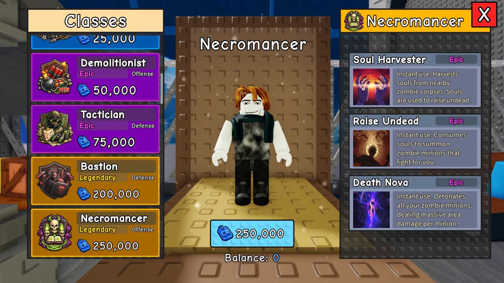 Best Classes in Survive Zombie Arena Roblox